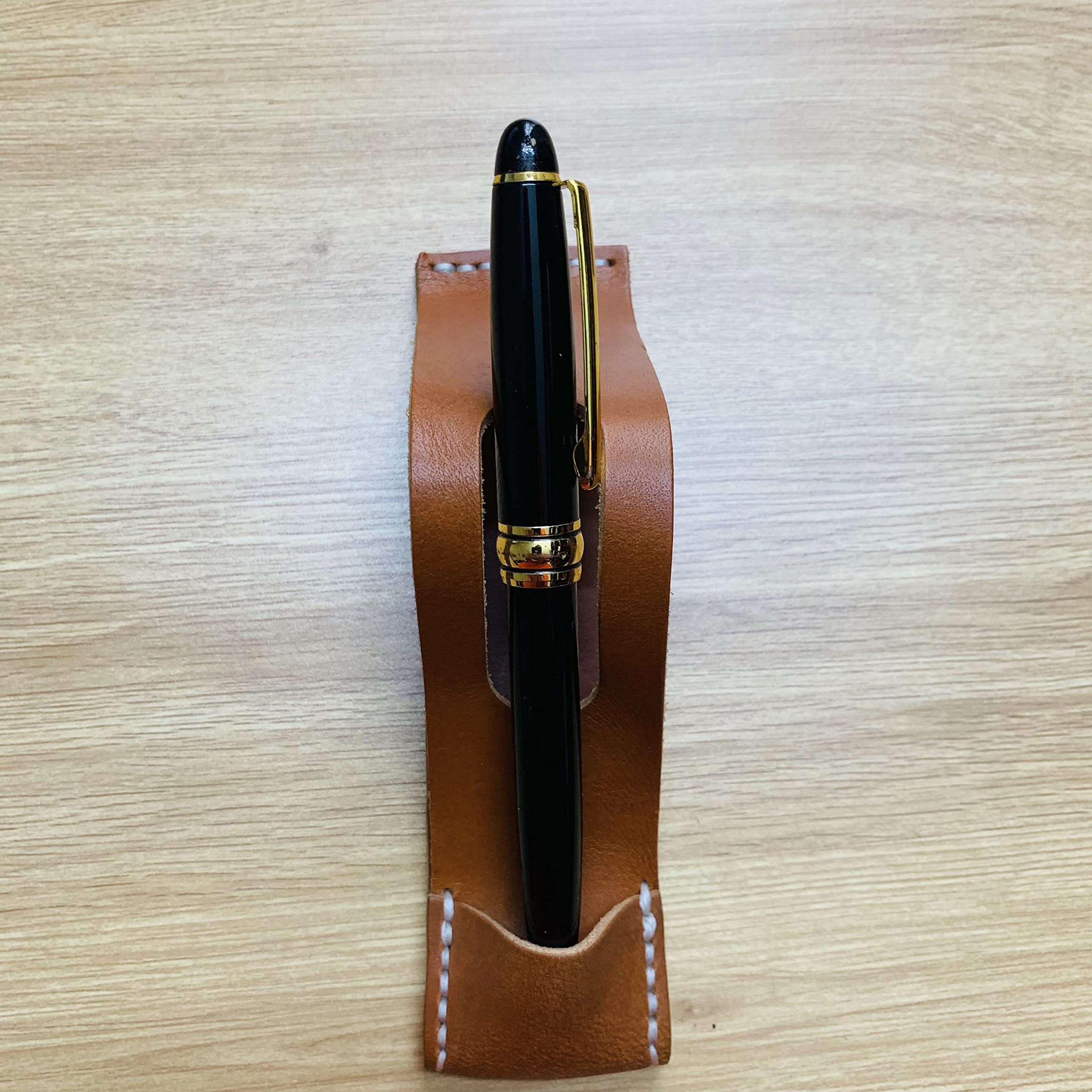 Leather Pen Display Stand Ink Pen Holder Pencil Display for Desk Pencil Holder for Desk Decor Desk Organizer, Fountain Pen Ballpoint Pen Display for Home School Office