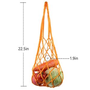 Chicken Vegetable String Bags Cabbage Feeder Poultry Fruit Holder with Hook Snack Hanging Toys for Hen Goose Duck Large Birds