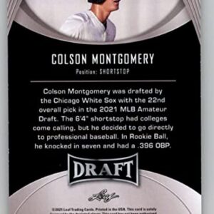 2021 Leaf Draft Gold #25 Colson Montgomery XRC RC Rookie RC Rookie Baseball Trading Card