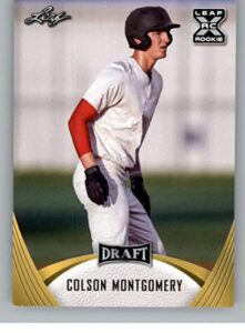 2021 leaf draft gold #25 colson montgomery xrc rc rookie rc rookie baseball trading card