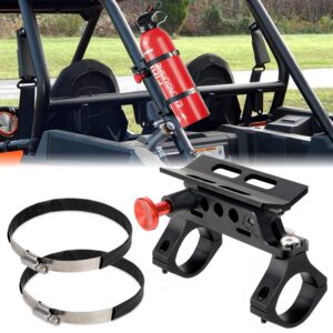 z8led utv fire extinguisher mount/adjustable roll bar fire extinguisher mount holder for 1.75''-2'' roll bar compatible with utv polaris rzr ranger camper van(aluminum alloy, quick release)