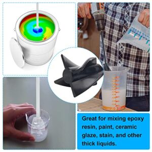 Paint Mixer for Drill, Boyistar 6 Pcs Reusable Epoxy and Resin Mixer Attachment Paddle to Mix Epoxy Resin, Paint, Ceramic Glaze for Reduce Bubbles with 10 Disposable Gloves