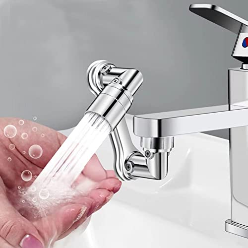 1080 Rotation Faucet Extender 1080° Large Angle Rotating Faucet Universal Rotating Sink 2 Water Outlet Modes Nozzle Faucet Adaptor, Splash Filter Dual Function Kitchen Tap Extend, Bubbler