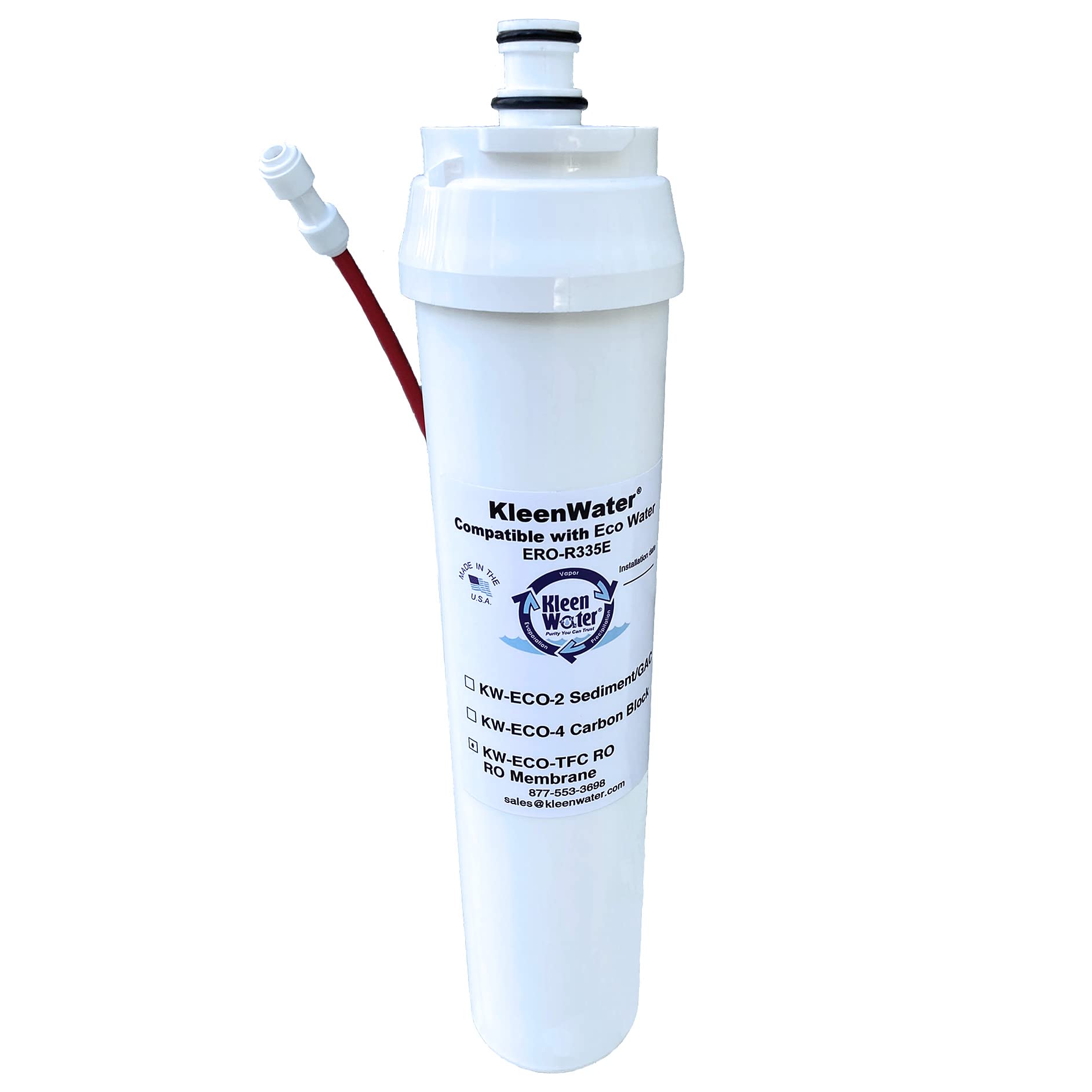 KleenWater KW-ECO-2-4-Membrane, 7208683,7208706 and 7208691 Filters Compatible with Eco Water ERO-335 Reverse Osmosis System, Made in the USA