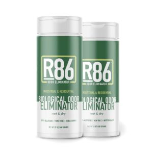 r86 biological odor eliminator - neutralize urine odor, diaper pail odor – use as fabric spray for bedding, mattress, clothing – laundry additive - natural formula, use wet or dry