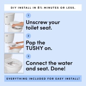 TUSHY Classic 3.0 Bidet Toilet Seat Attachment - Non-Electric Self Cleaning Water Sprayer with Adjustable Water Pressure Nozzle, Angle Control & Easy 8.5 Min DIY Home Installation (Bamboo)