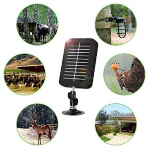 VANBAR Trail Camera Solar Panel, Solar Battery Charger Kit 6V 9V 12V with Compass, 4000mAH Rechargeable Battery IP66 360 Hunting Accessory Deer Feeder