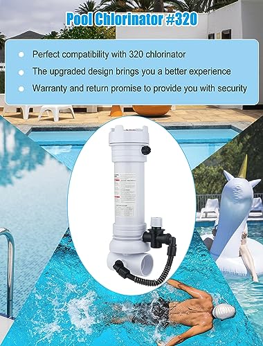 320 Pool Chlorinator Compatible with Rainbow 320 Chlorinator 171096 Automatic Inline Chlorine/Bromine Feeder, 320 Chlorinator Can Handle Up to 70000 Gallons of Water