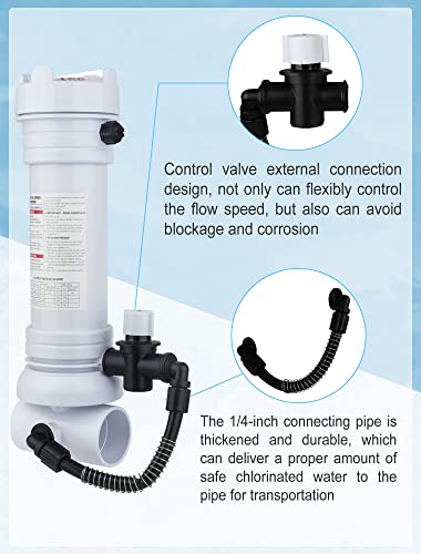 320 Pool Chlorinator Compatible with Rainbow 320 Chlorinator 171096 Automatic Inline Chlorine/Bromine Feeder, 320 Chlorinator Can Handle Up to 70000 Gallons of Water