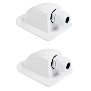 solar cable entry gland waterproof single cable entry housing for solar panels of rv,caravan,roofs,camperman and marine,2pcs white