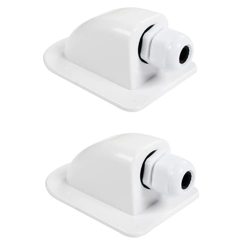 Solar Cable Entry Gland Waterproof Single Cable Entry Housing for Solar Panels of RV,Caravan,Roofs,Camperman and Marine,2PCS White