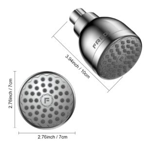 High Pressure Shower Heads, 3 Inches Fixed Showerheads, Wall Mount, Bathroom, RV Shower Head For Low Flow Showers (2.5 GPM, Chrome)