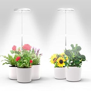 CreaCity Grow Light, Full Spectrum 72 LED Plant Light for Large Indoor Plants, Height Adjustable Growing Lamp with Auto On/Off Timer 3/9/12H