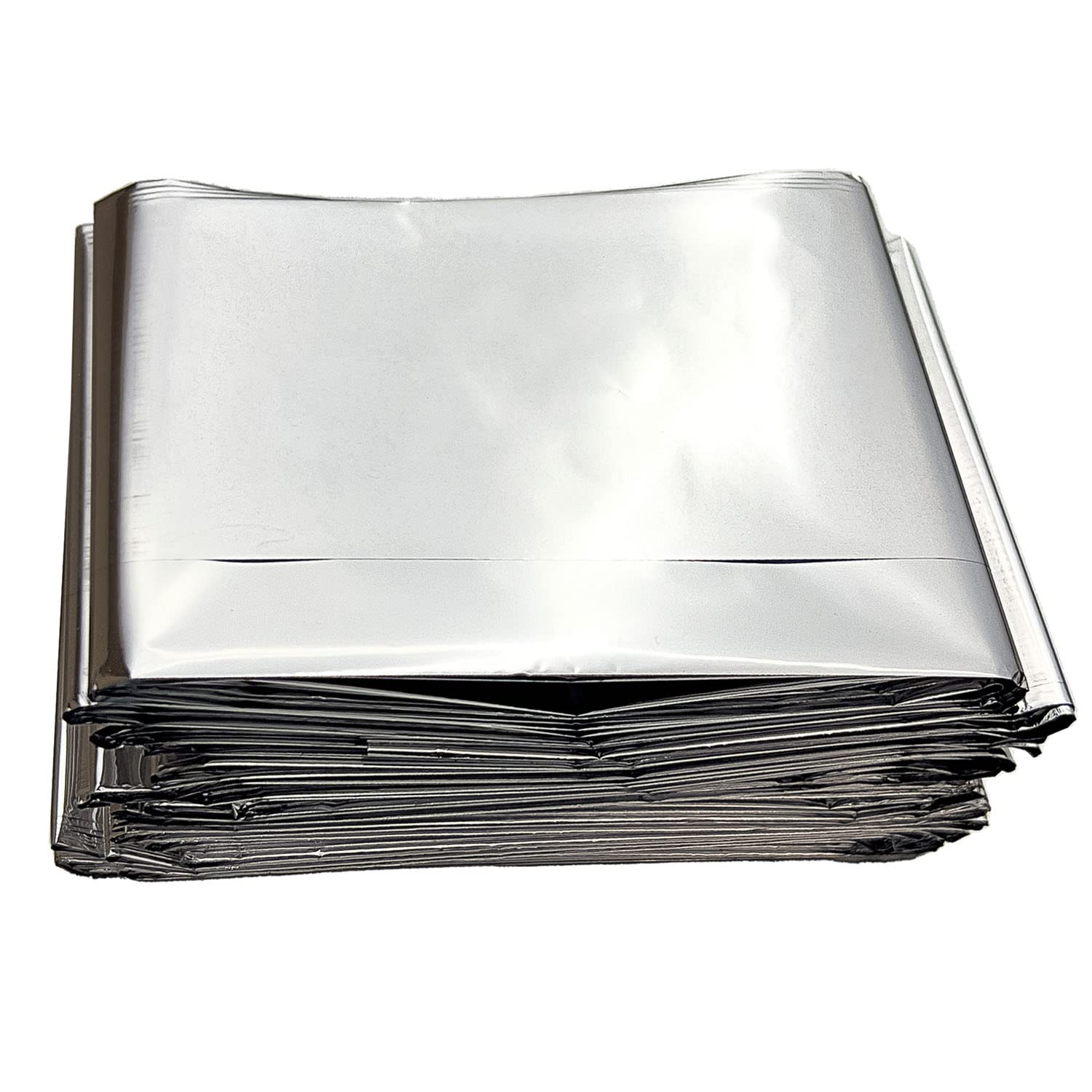 NOVAMEDIC Emergency Foil Mylar Thermal Blankets - Pack of 200, 84"x52", Individually Wrapped, Waterproof Survival Blanket for Camping, Outdoors, First Aid Kit & Travel, Lightweight & Compact, Silver