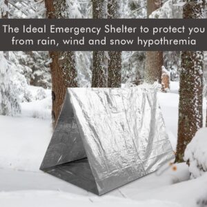 NOVAMEDIC Emergency Foil Mylar Thermal Blankets - Pack of 200, 84"x52", Individually Wrapped, Waterproof Survival Blanket for Camping, Outdoors, First Aid Kit & Travel, Lightweight & Compact, Silver