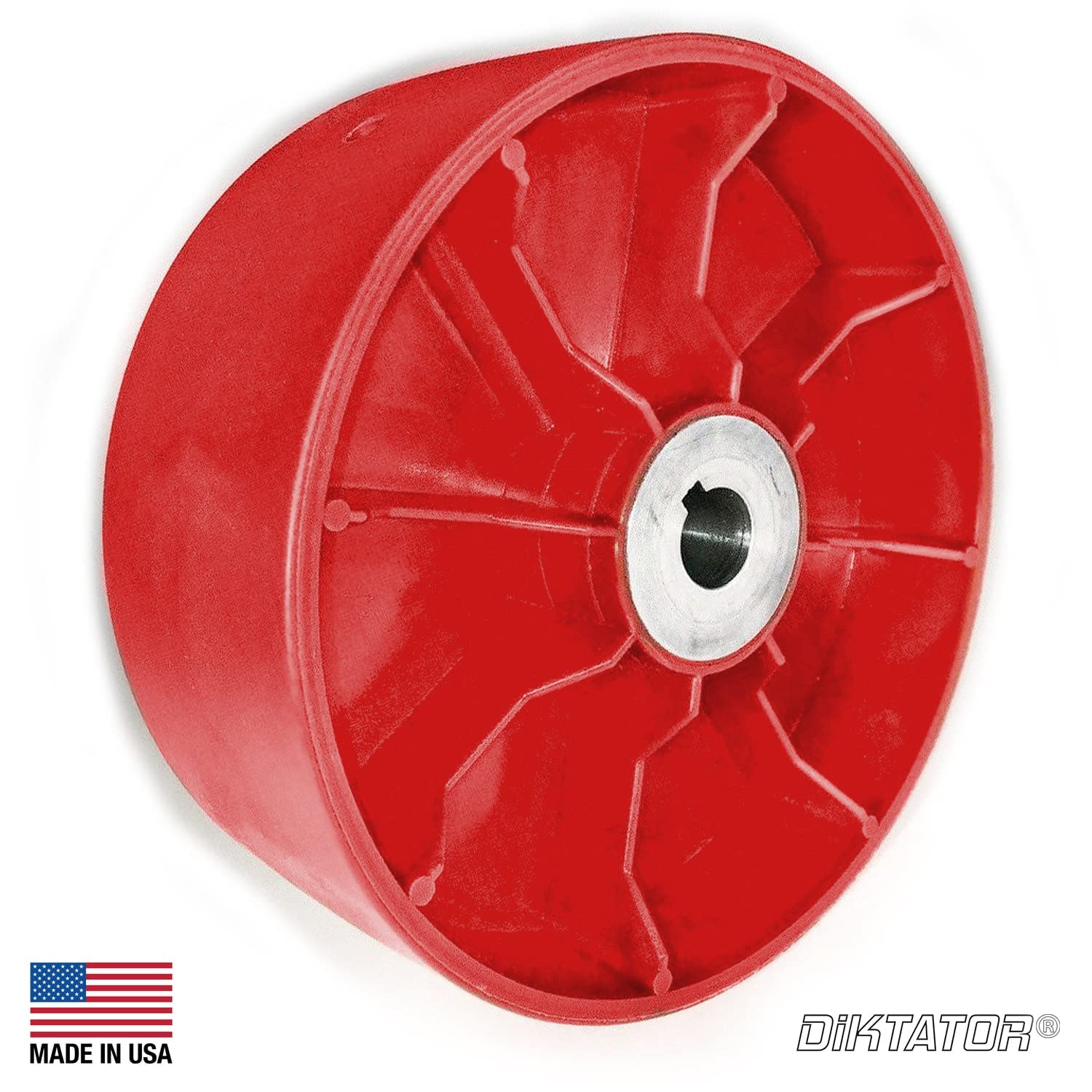 Drive Wheel 6" Glass Filled Nylon Orange (5/8 bore)