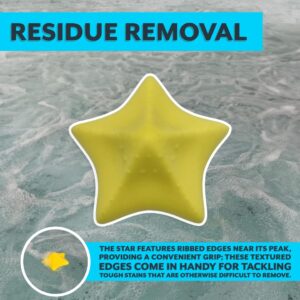 Poolzilla 2-Pack Yellow Premium Scum Star Oil Absorbing Sponge - Perfect for Cleaning Hot Tubs, Spas and Swimming Pools