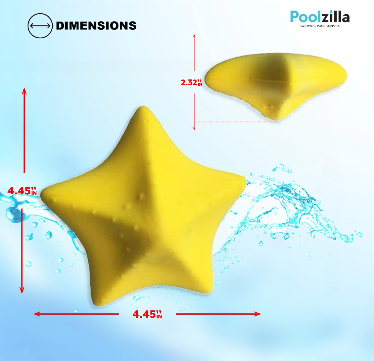 Poolzilla 2-Pack Yellow Premium Scum Star Oil Absorbing Sponge - Perfect for Cleaning Hot Tubs, Spas and Swimming Pools