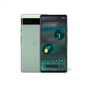 google pixel 6a - 5g android phone - unlocked smartphone with 12 megapixel camera and 24-hour battery - sage