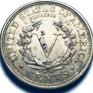 1903 No Mint Mark Liberty V Nickel Seller About Uncirculated