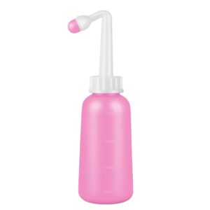 Croing 𝙩𝙧𝙖𝙫𝙚𝙡 𝙗𝙞𝙙𝙚𝙩 Portable Bidet with Cap for Travel - The Easy Bidet for Postpartum Care (Pink 350ML)