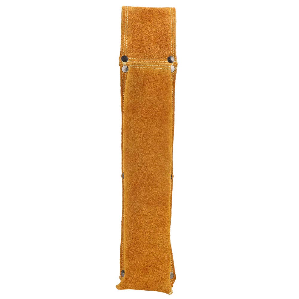 Electrodes Welding Rod Bag Leather Rod Holder Thickened Cowhide Anti Scald Welding Rod Holder Electrode Holder Split Cowhide Leather Welding Rod Bag Yellow