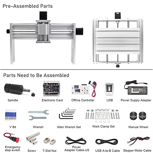 DAEDALUS CNC Router Machine 2818 Max, 3 Axis, 200w Spindle, All Aluminum Frame