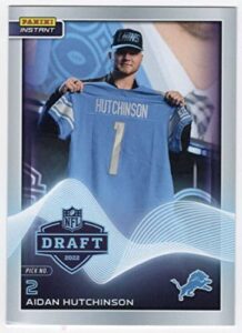 aidan hutchinson rc 2022 panini instant draft night rookie /3171#2 nfl lions