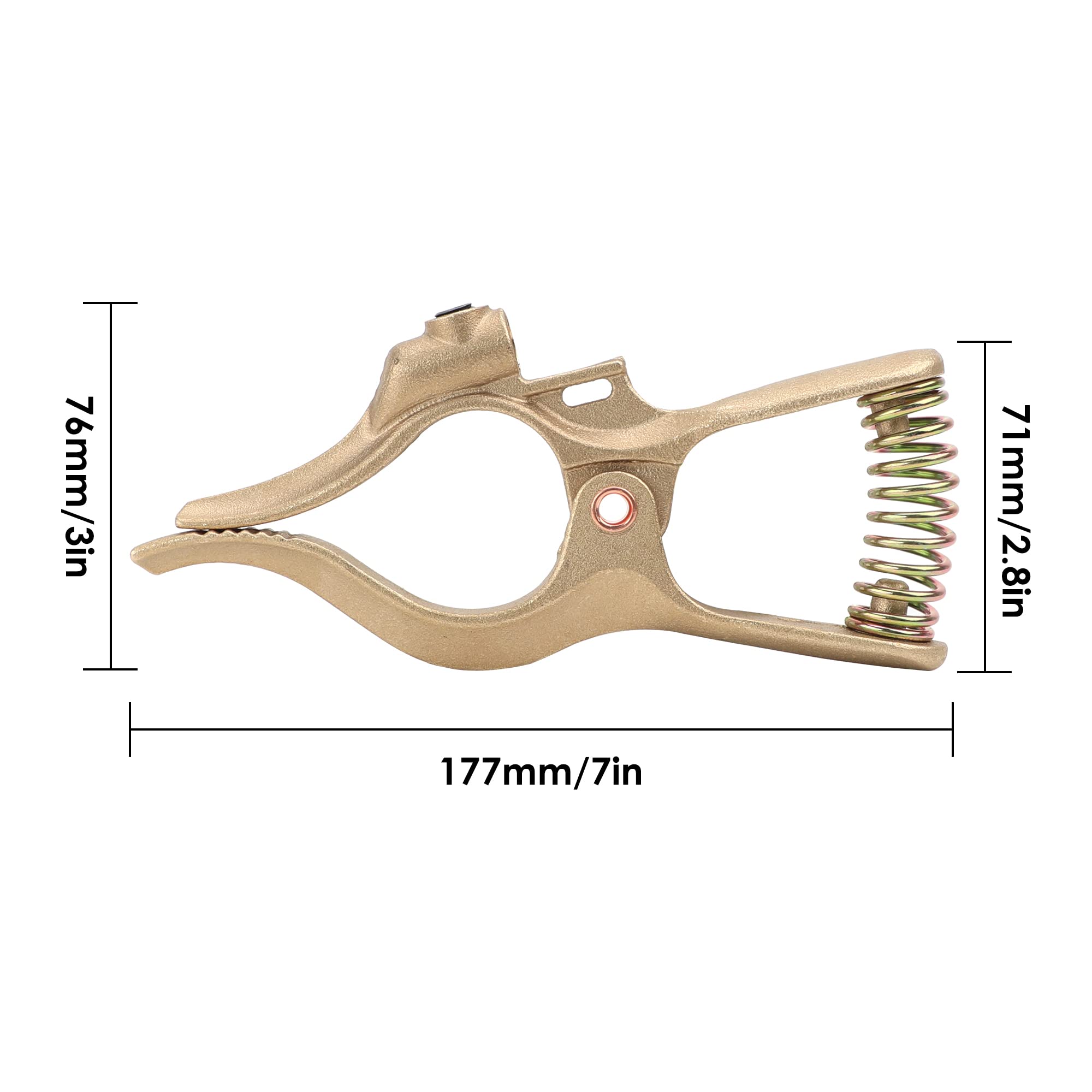 Luckyweld T-style Welding Ground Clamp 300Amp Brass Welder Ground Clamp for Tig Mig MMA Welder