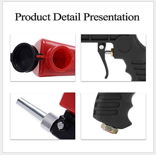 90psi Portable Gravity Sandblasting Gun Aluminium Pneumatic Sandblaster Spray Gun Sand Removal Blasting Power Machine