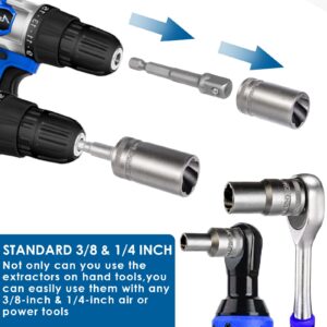 THINKPRO 17 PCS Impact Bolt & Nut Remover Set,Upgraded Bolt Extractor Kit,Stripped Lug Nut Remover, Extraction Socket Set for Removing Damaged, Frozen, Rusted, Rounded-Off Bolts, Nuts & Screws