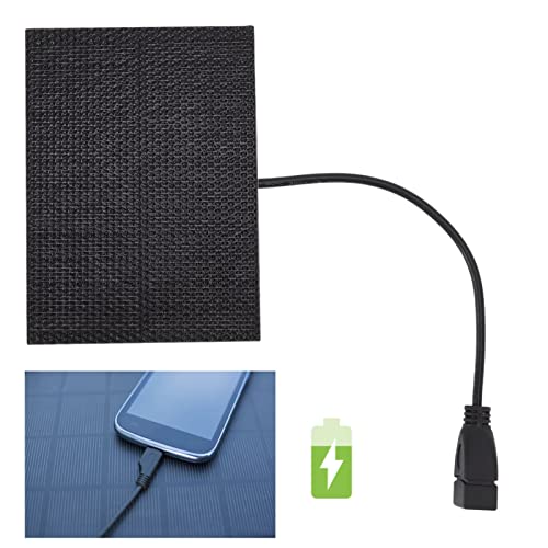 Outdoor Portable Solar Panel, 5W 5V Small Size Light Weight Solar Panel Kit with USB Plug for Mobile Phones, Mp3, Mp4 11 X 8cm / 4.3 X 3.1in