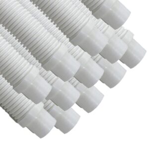 puri tech 12 pack universal swimming pool cleaner suction hose 48 inches long white color for kreepy krauly, baracuda g3/g4, navigator, & more