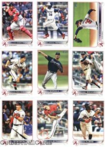 2022 topps series 2 atlanta braves team set of 10 cards: swanson/albies(#342), ozzie albies(#401), dansby swanson(#507), spencer strider(#509), mike soroka(#527), joc pederson(#528), guillermo heredia(#610), ian anderson(#615), tucker davidson(#624), will