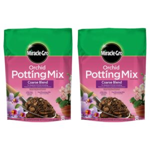 miracle-gro orchid potting mix coarse blend, 8qt., 2-pack