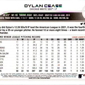 2022 Topps #433 Dylan Cease NM-MT White Sox