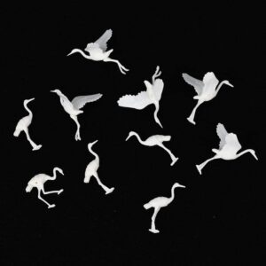 b baosity 10 miniature pieces figures bird crane 4x4x3cm