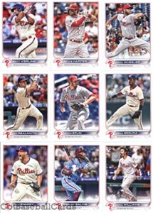 2022 topps complete (series 1 & 2) philadelphia phillies team set of 24 cards: archie bradley(#10), didi gregorius(#44), kyle gibson(#57), luke williams(#62), freddy galvis(#67), ian kennedy(#102), jean segura(#178), zach eflin(#179), j.t. realmuto(#180),