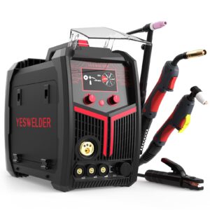 yeswelder plasma cutter welder combo gas mig/gasless mig/lift tig/stick/cut 5 in 1 welding machine firstess mp200 multi process welder