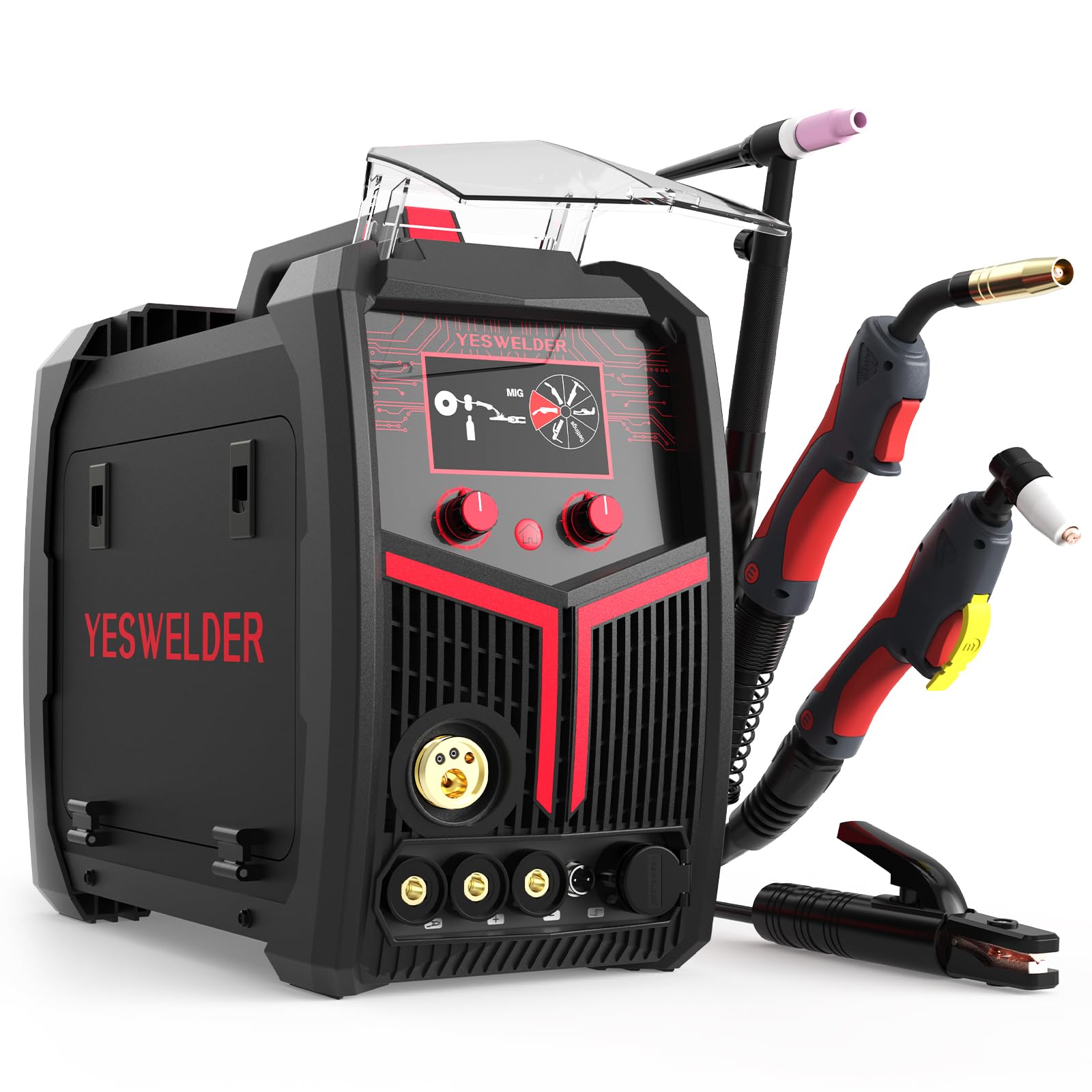 YESWELDER Plasma Cutter Welder Combo Gas MIG/Gasless MIG/Lift TIG/Stick/CUT 5 in 1 Welding Machine FIRSTESS MP200 Multi Process Welder