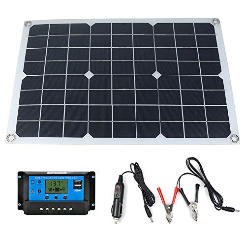 DSJ Poartable 20W Solar Panel 18V USB Solar Panel Charger Kit for Cell Phone Tablet Camera Electronic Device/White