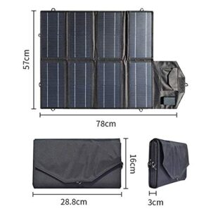 DSJ 50W Portable Foldable Solar Panel Charger, Waterproof Controller Solar Suitcase with Crocodile Clip and Dual USB Outputs for Portable Generator Power