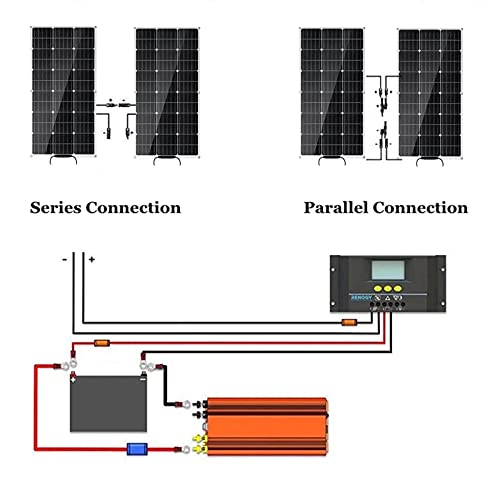 DSJ Flexible Solar Panel Kit Complete 100W Panel Solar Generator Kit Energy Charger for Home Camping Car System Power