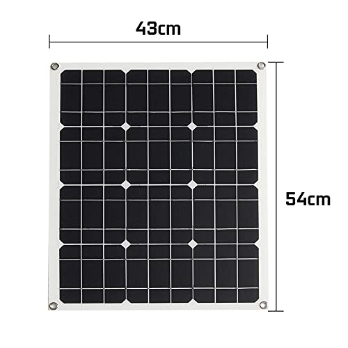 DSJ 100W 18V Solar Panel Solar Cells Kit - Double USB Monocrystalline Solar Panel with Controller for Outdoor DIY Car Yacht