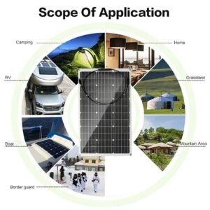 DSJ Flexible Solar System Solar Panel Kit - 600W 18V Solar Panel Complete Rv Car Battery Solar Charger