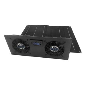 Coolerguys Dual Solar Powered 120x38mm Fan Cooling Kit with Thermostat for RV's, Small Chicken Coops, Greenhouses, Doghouses, Sheds, and Other Enclosures