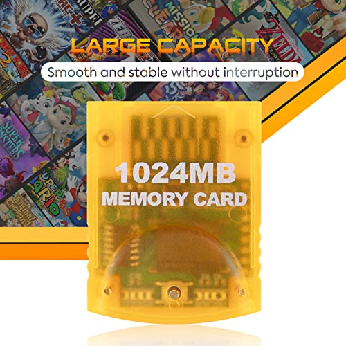 Suncala Memory Card Compatible with Gamecube and Wii Console, 1024MB Memory Card for Nintendo Gamecube