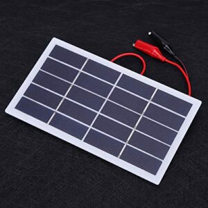 JINDI Solar Power Module, Litghweight Stable Solar Panel with Clip for Outdoor(2W 5V+ Clip)