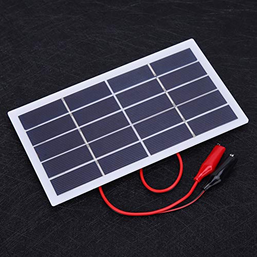 JINDI Solar Power Module, Litghweight Stable Solar Panel with Clip for Outdoor(2W 5V+ Clip)