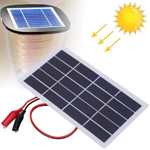 JINDI Solar Power Module, Litghweight Stable Solar Panel with Clip for Outdoor(2W 5V+ Clip)